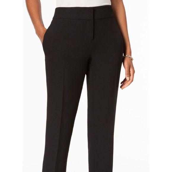Kasper | Pants & Jumpsuits | Kasper Womens Stretch Crepe Straight Leg ...